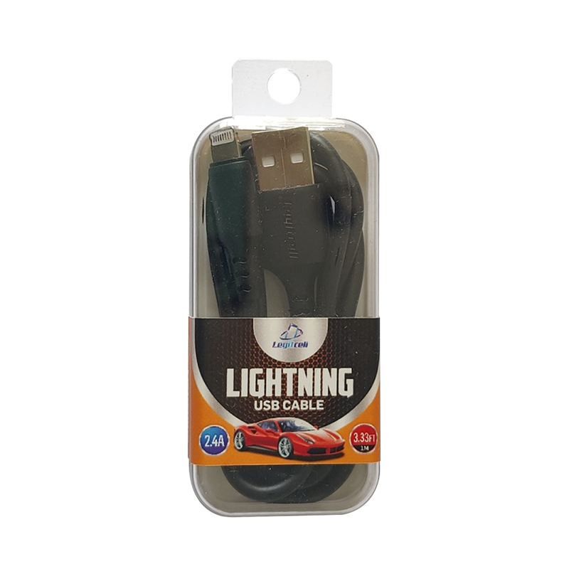 1M 3.33FT BLACK LIGHTNING USB CABLE
