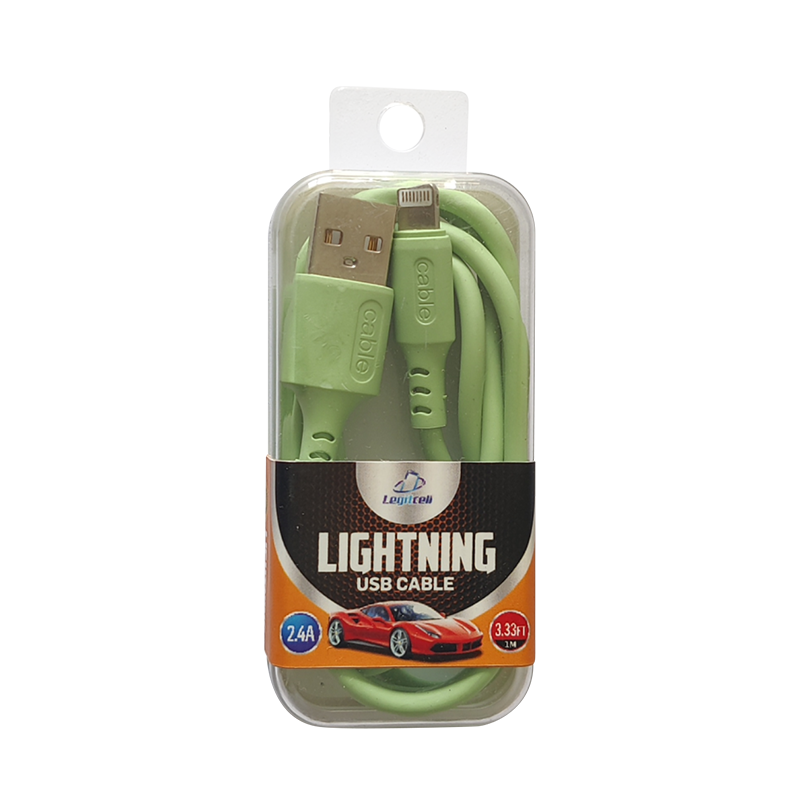 1M 3.33FT GREEN LIGHTNING USB CABLE