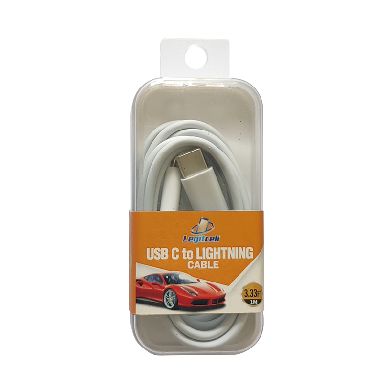 1M 3.33FT WHITE USB C TO LIGHTNING CABLE